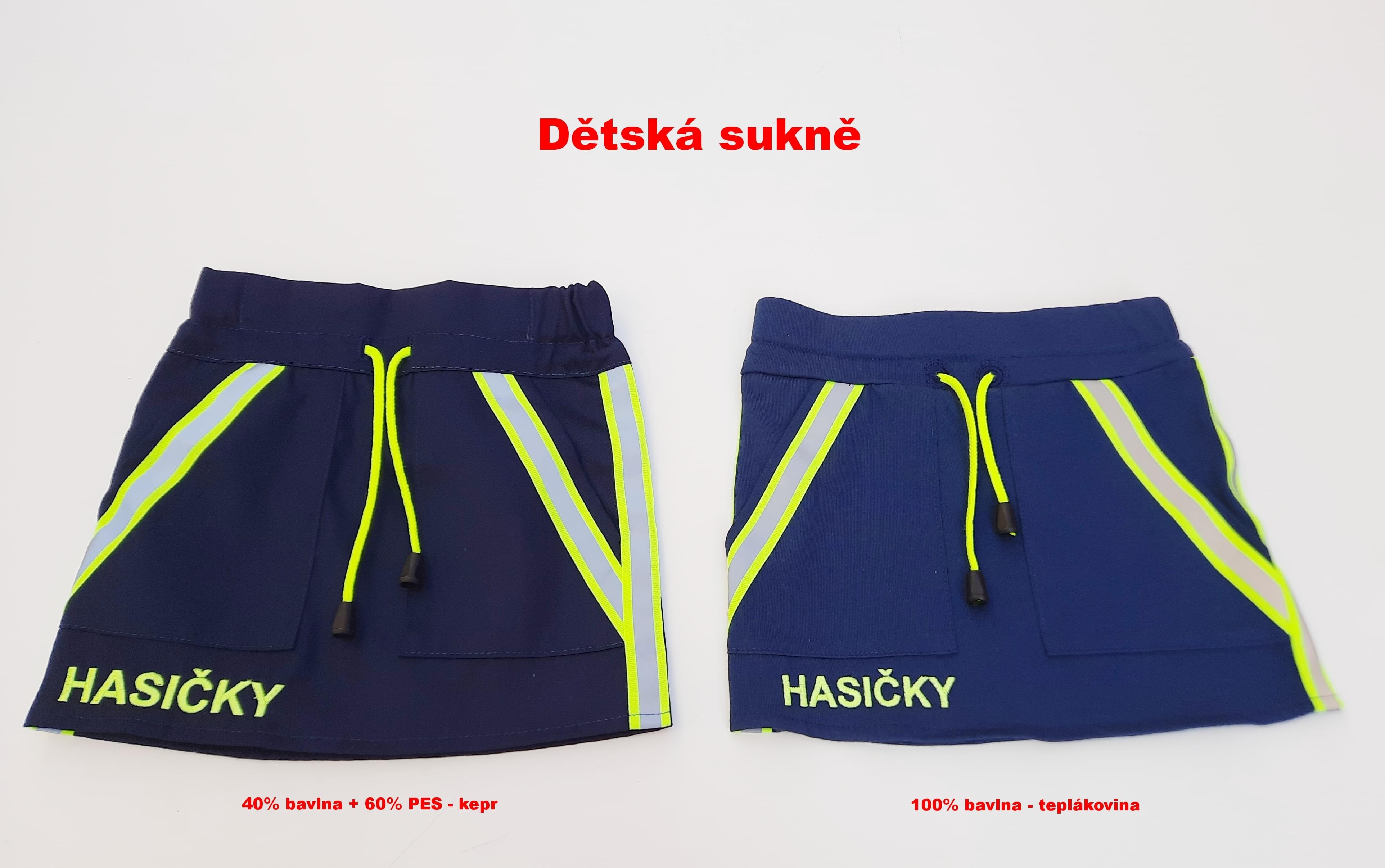 Dětská hasičská sukně s nápisem HASIČKY - Jan Benda - Požární zboží